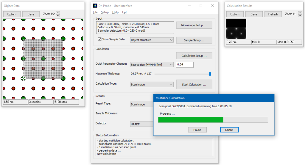 Dr. Probe Examples GUI Simulate | er-c